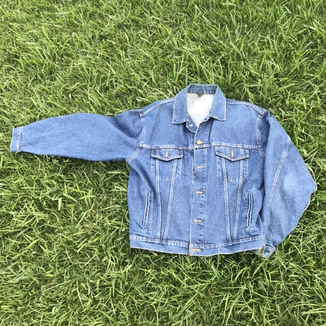 Vintage Warner Bros. Denim Jacket 4 pockets Size L... - Depop