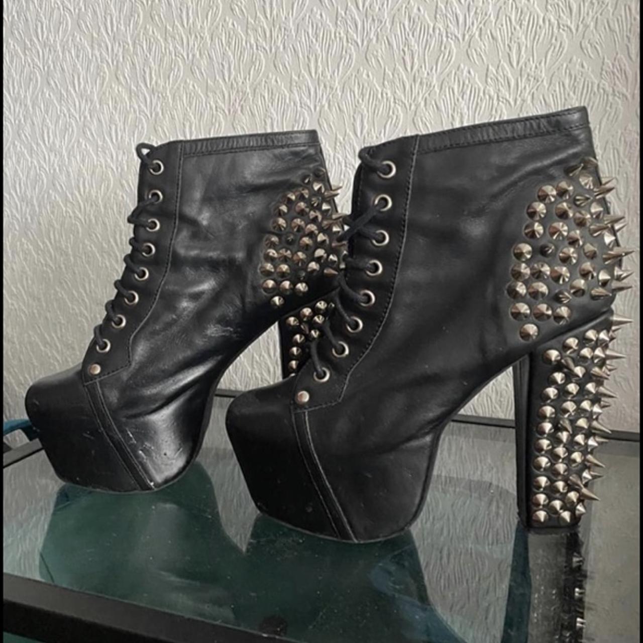 Original Jeffrey Campbell spiked lita boots. Size 5.... - Depop