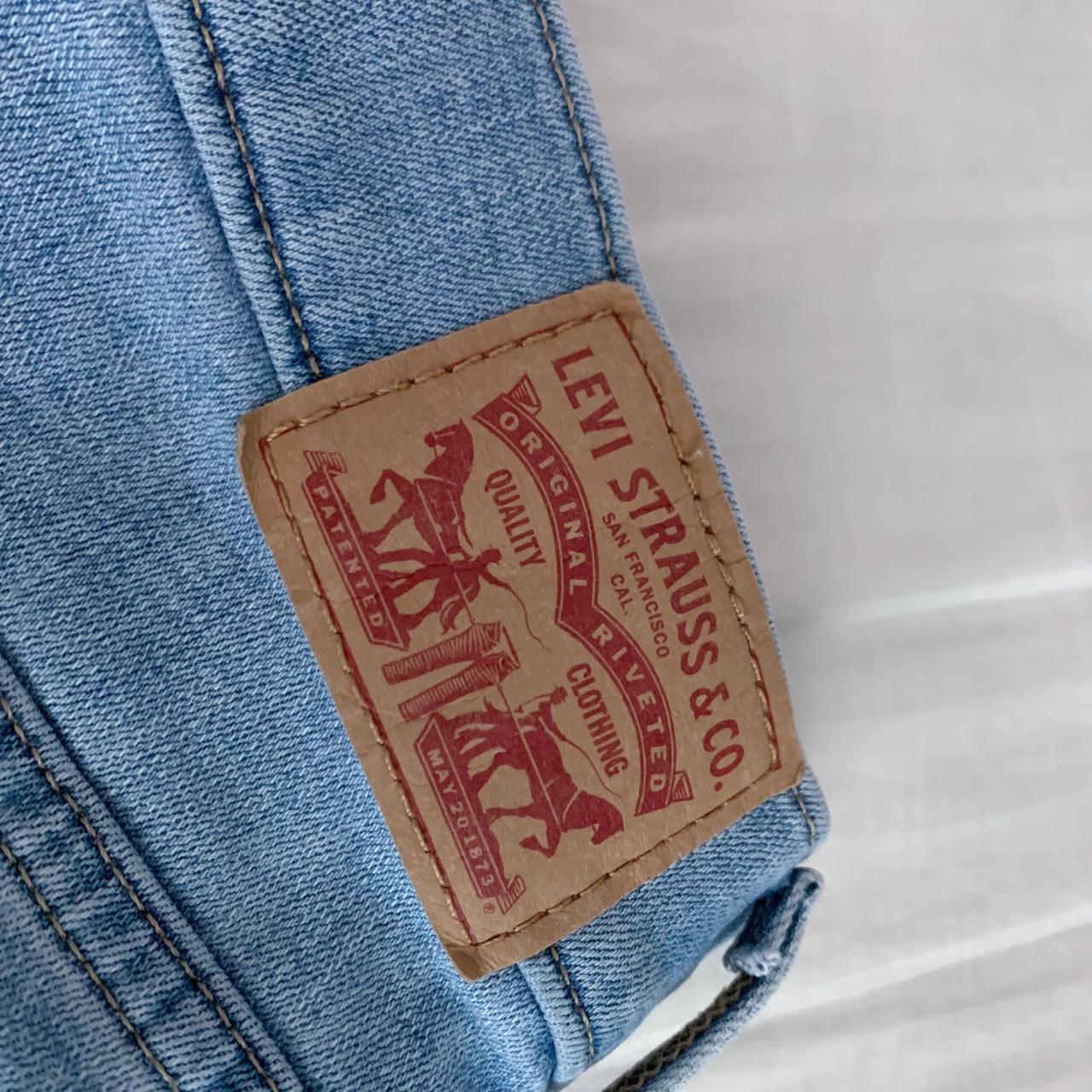 levi skinny jeans light blue color high waisted no... - Depop