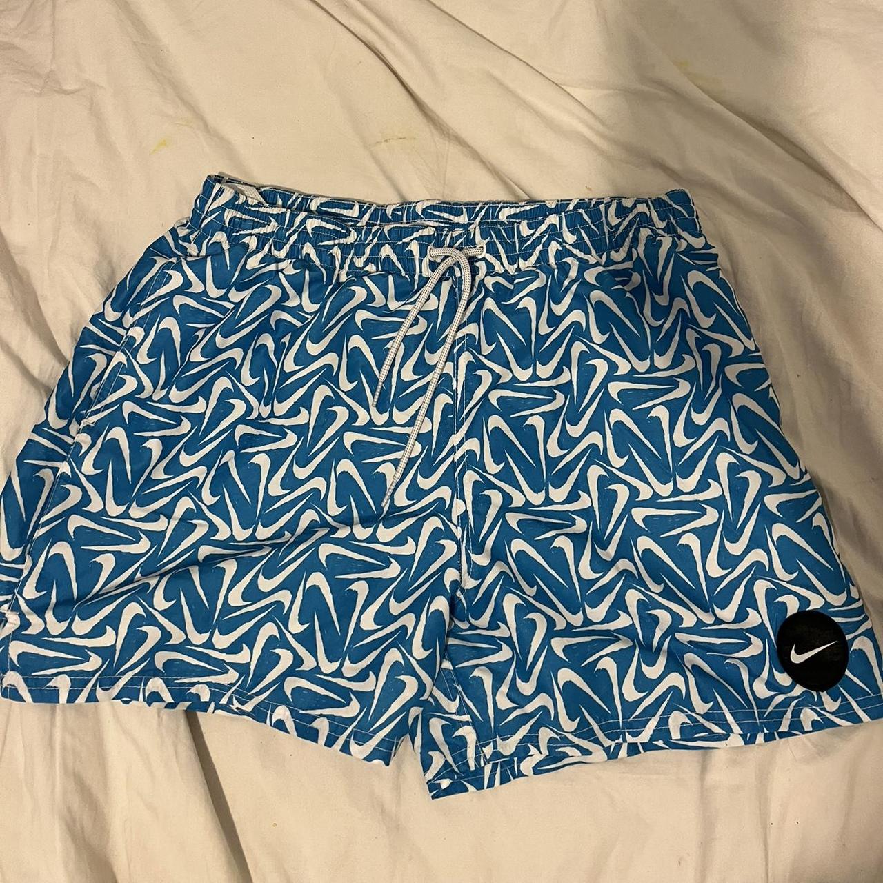 blue nike trunks size m men perfect condition - Depop