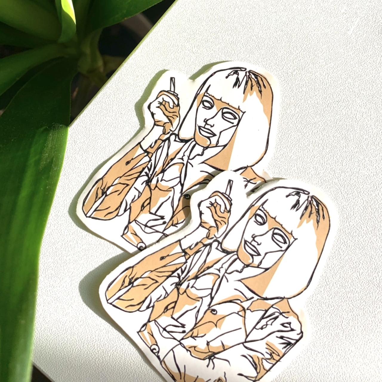 Pulp fiction Mia Wallace sticker Unique design... - Depop