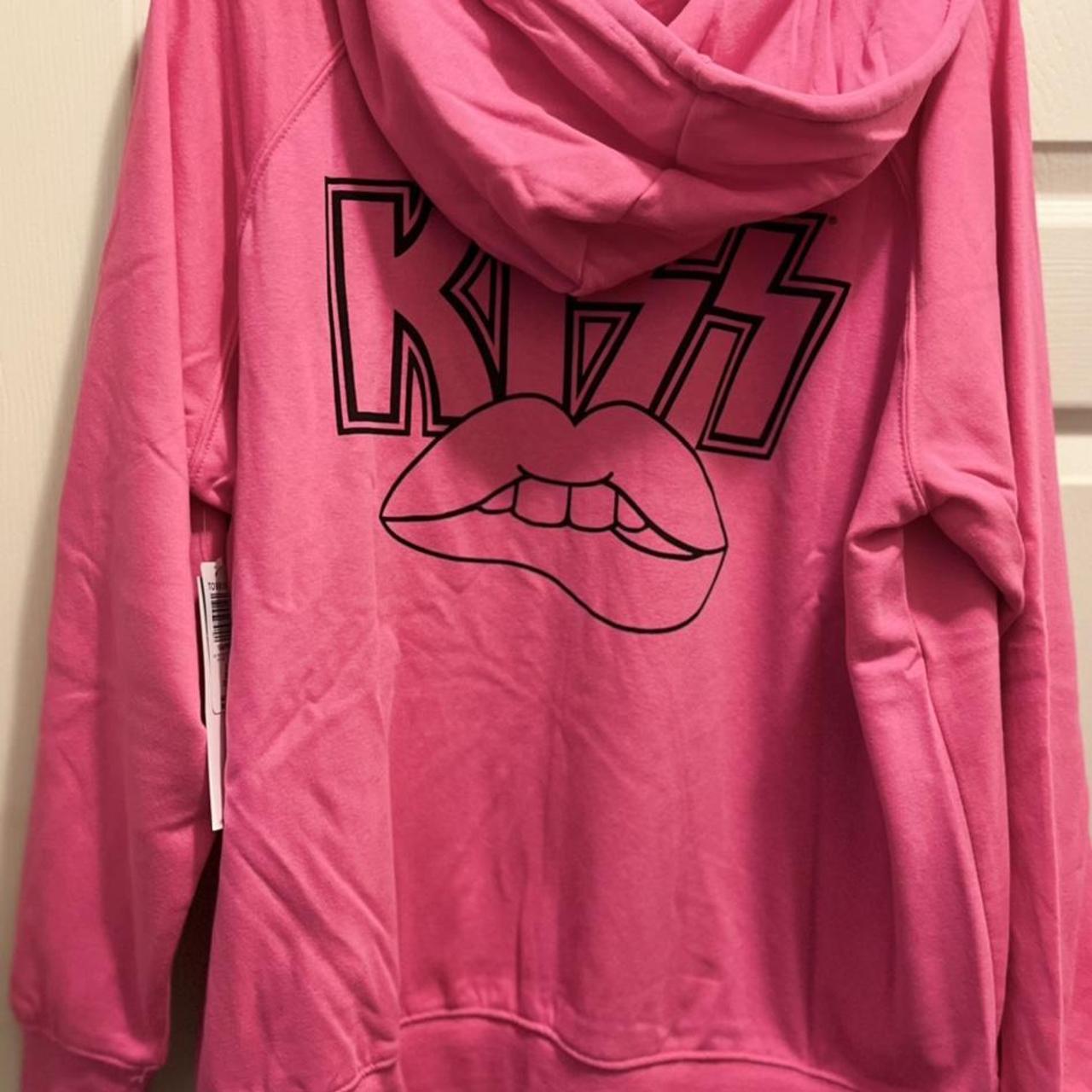 NWT pink KISS zip hoodie 🤘🏻 join the KISS army and... - Depop