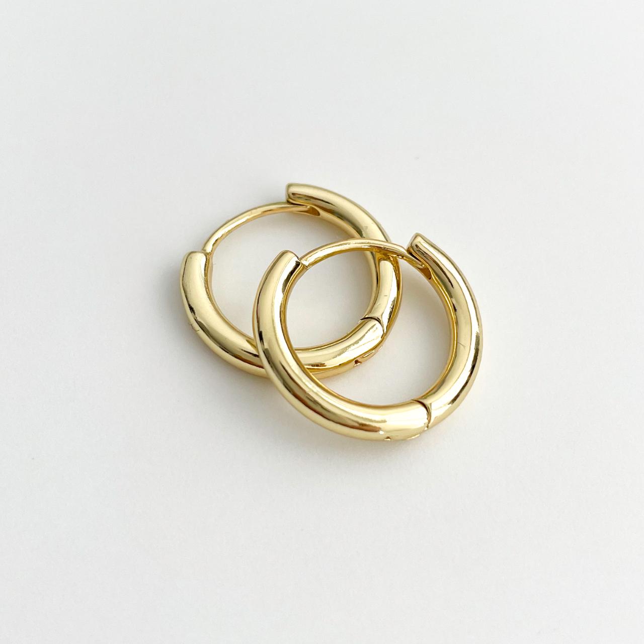 Small Gold Hoops 18K gold plated stainless steel,... - Depop