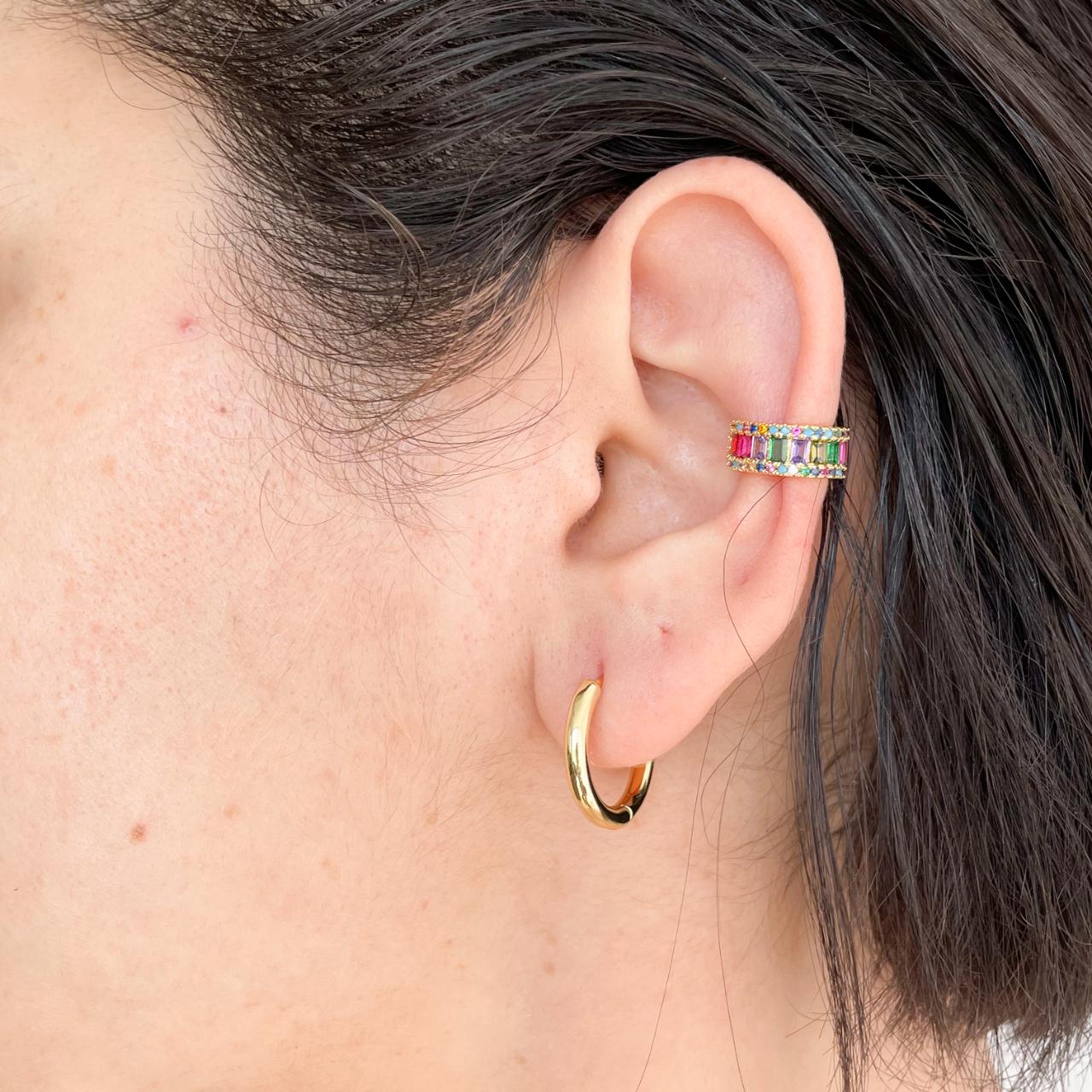 Small Gold Hoops 18K gold plated stainless steel,... - Depop