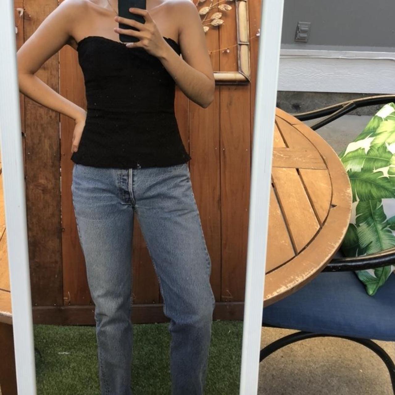 Black Corset Top With Removable Straps Xss Depop