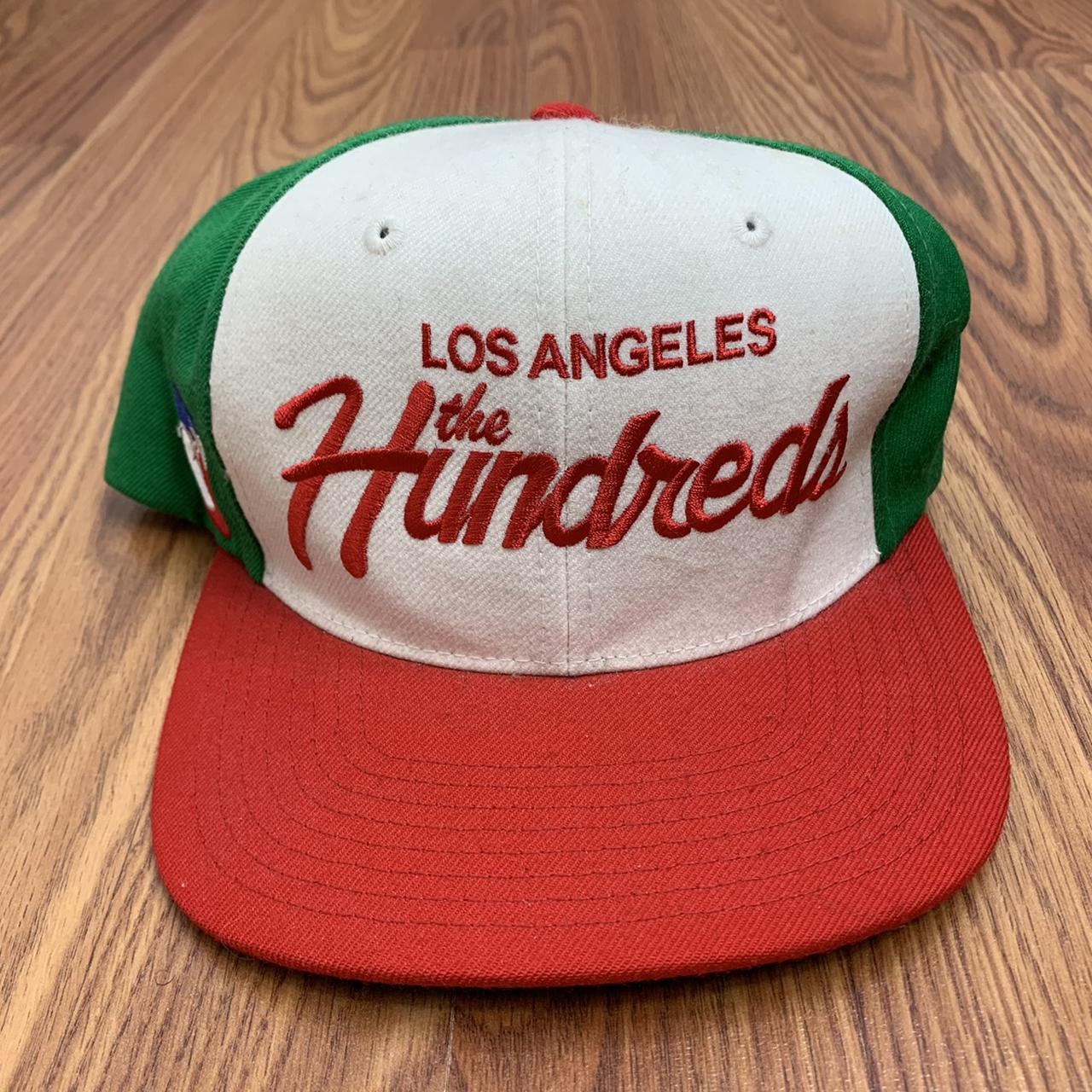 The Hundreds Green Red White Script SnapBack Hat - Depop