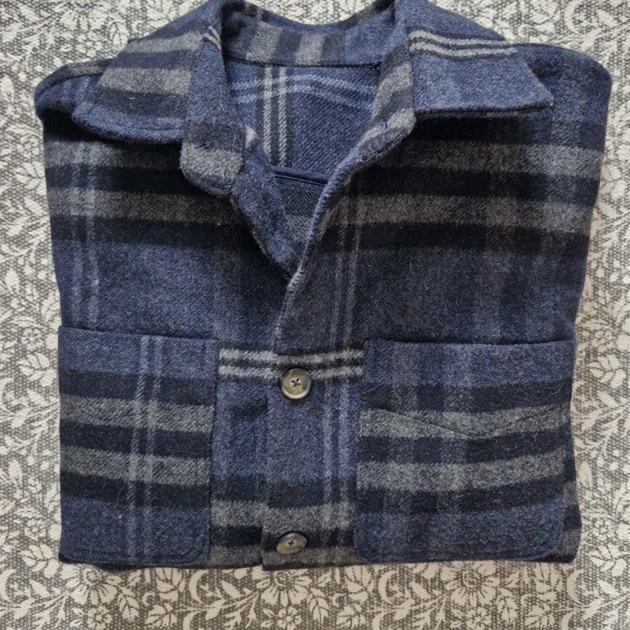 Zara mens navy shacket/overshirt New no tags Grey... - Depop