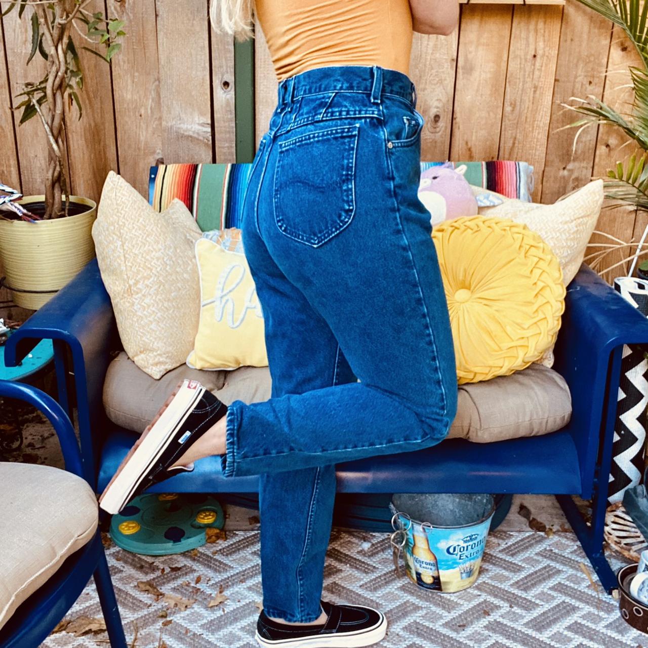 #13209 VINTAGE 1980s AND MADE IN USA 🇺🇸 LEE HIGH... | Depop