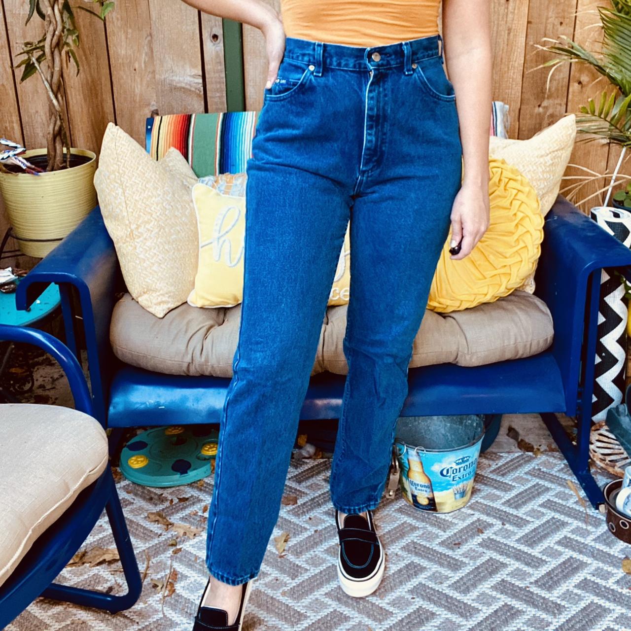 #13209 VINTAGE 1980s AND MADE IN USA 🇺🇸 LEE HIGH... | Depop