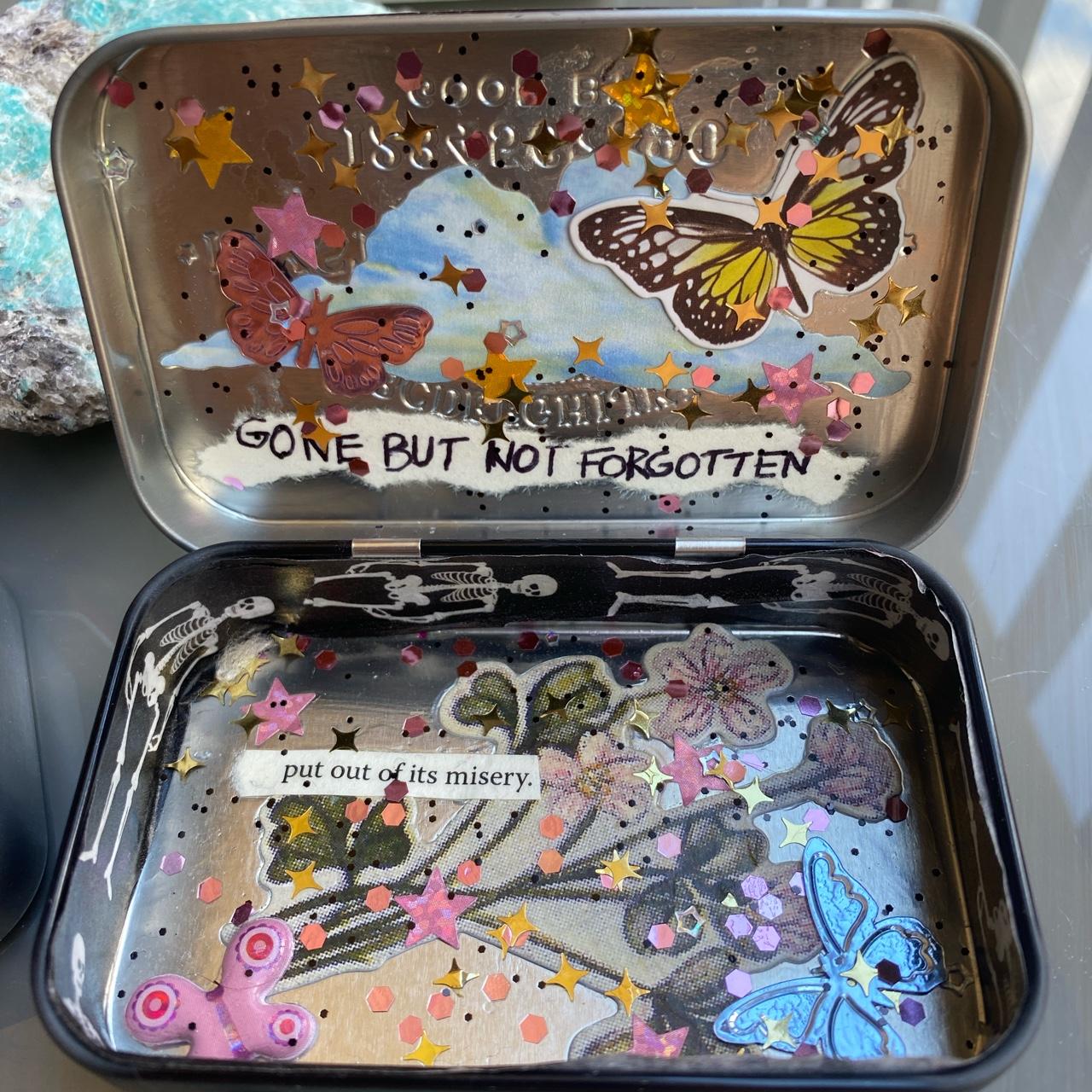🦋DECORATED ALTOID BOX🦋 ⭐️ You can store crystals,... - Depop