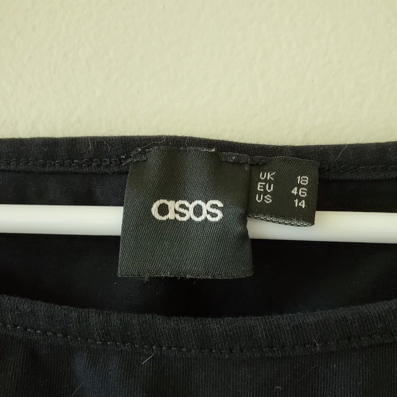 ASOS black skater dress size US 14. Made of 95%... - Depop