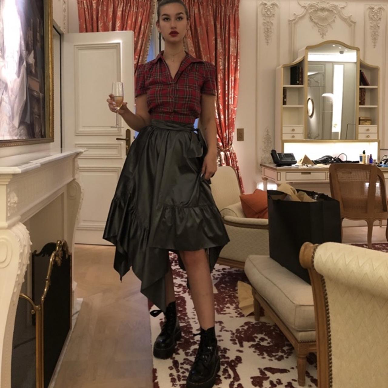 RARE VINTAGE SAINT LAURENT SKIRT super snatched ... ... - Depop