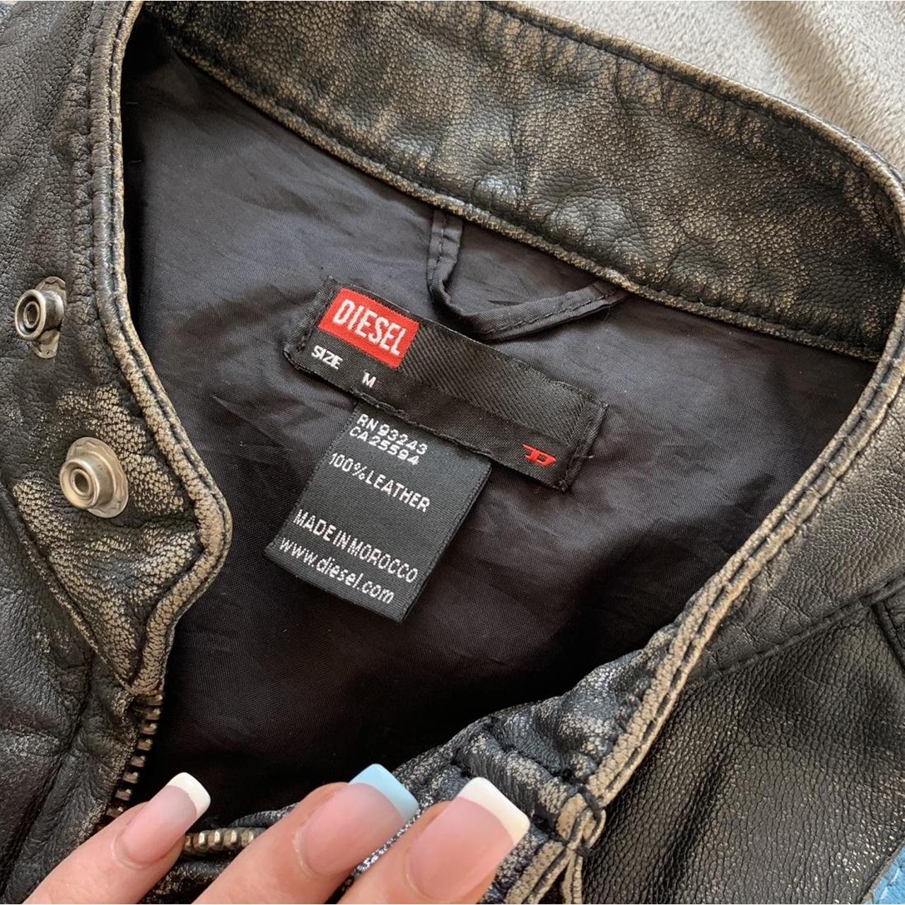 Vintage diesel leather jacket ARCHIVE COLLECTION... - Depop