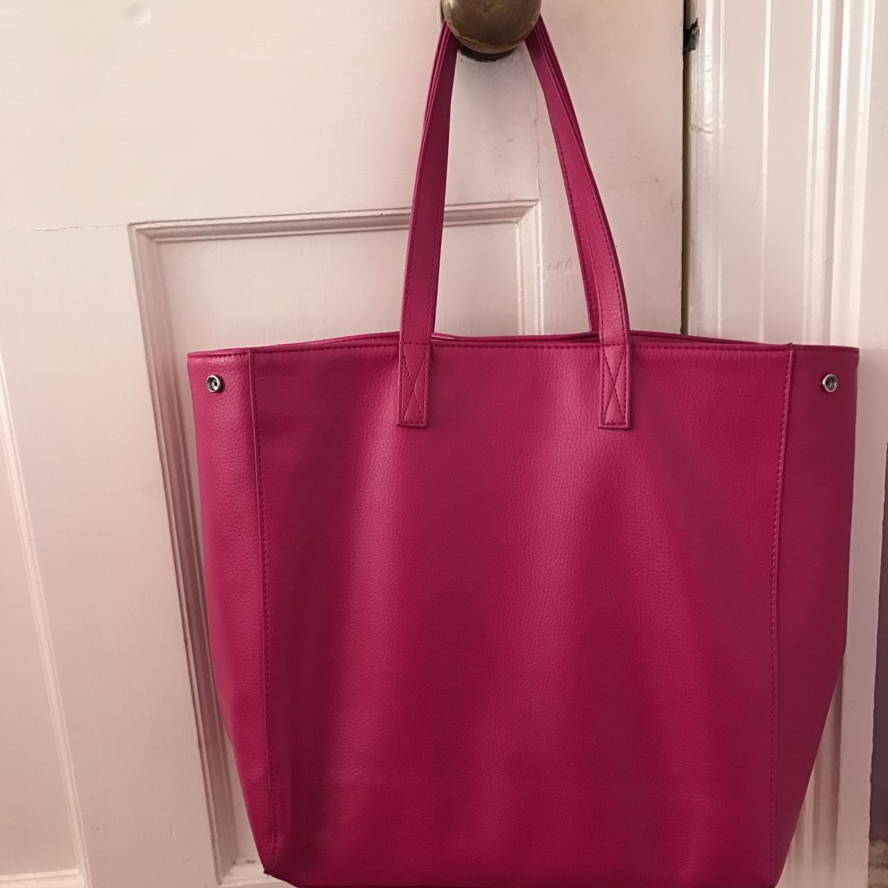 Hot pink Joules shopper bag / hand bag with poppers... - Depop