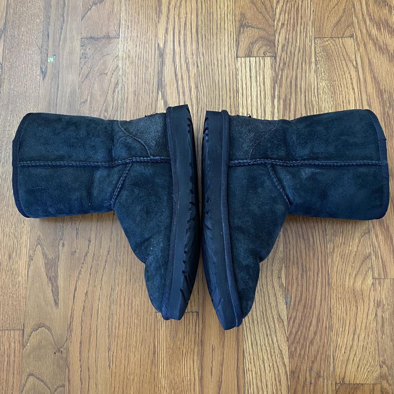 Vintage black Uggs. Fuzzy inside, super comfortable... - Depop