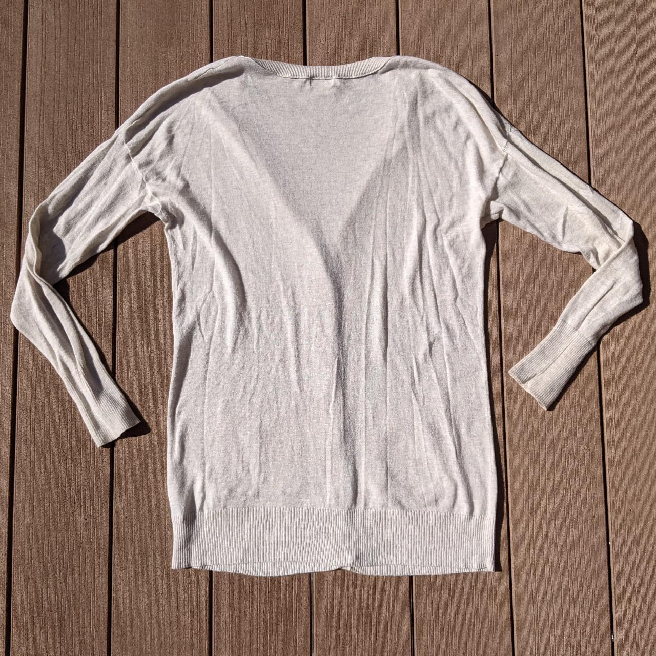 Cream lightweight longline button up cardigan!... - Depop