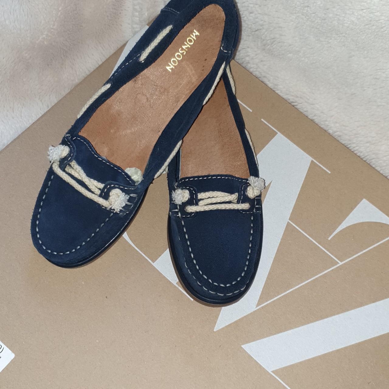 Monsoons, suede moccasin size 5, brand new - Depop