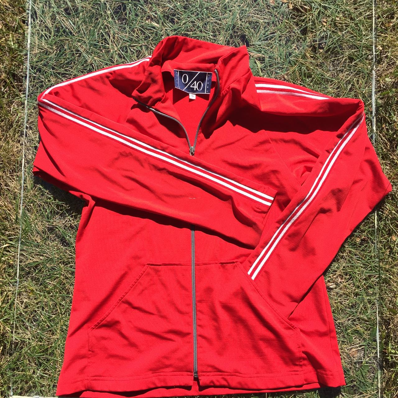 Red Track Jacket. Some weird brand from the early... - Depop