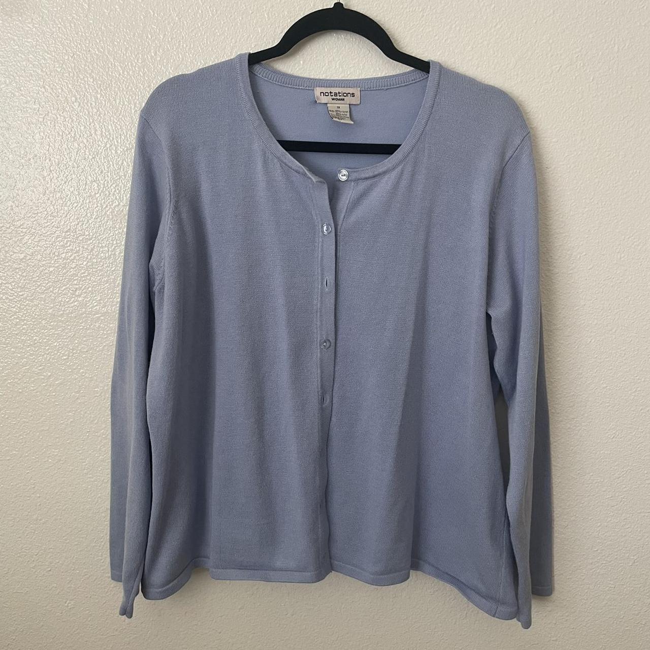notations cardigan - periwinkle, blue, purple - Depop