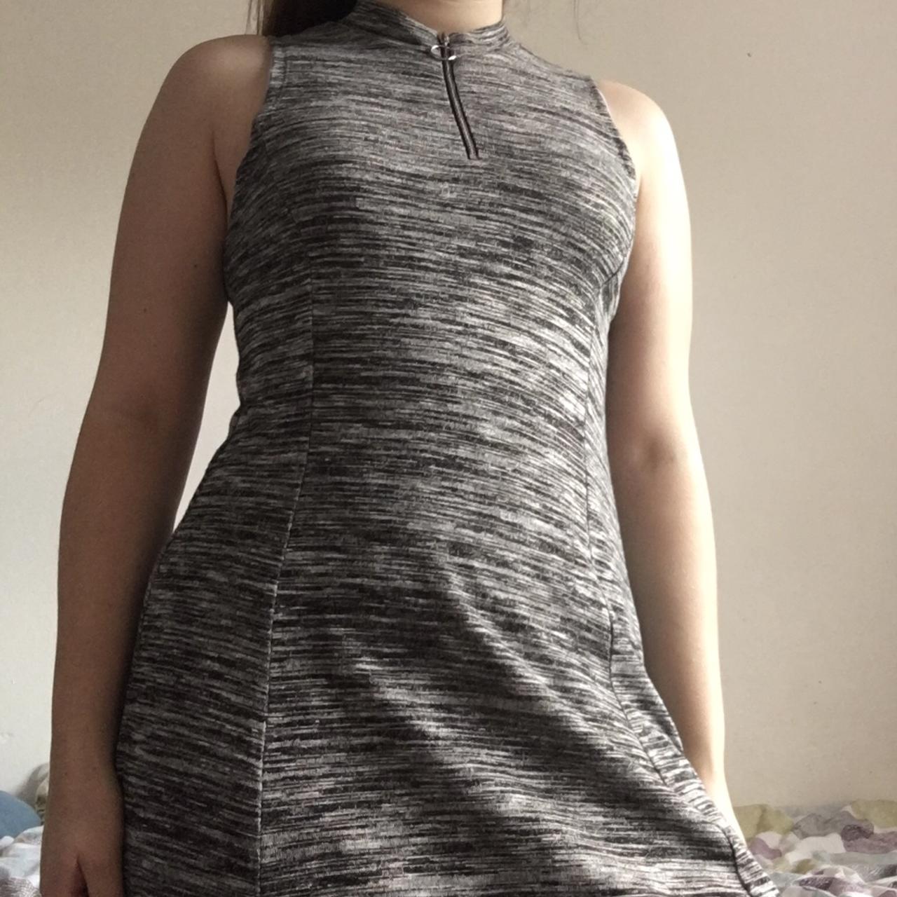 ☁️really cute new look grey knee length dress with... - Depop