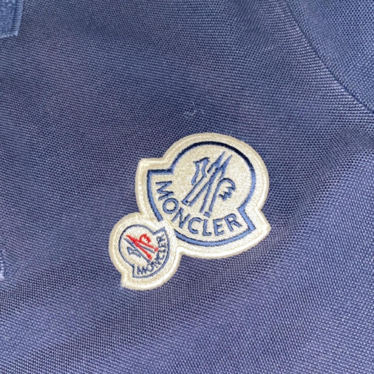Moncler double badge polo Colour: navy Size:... - Depop