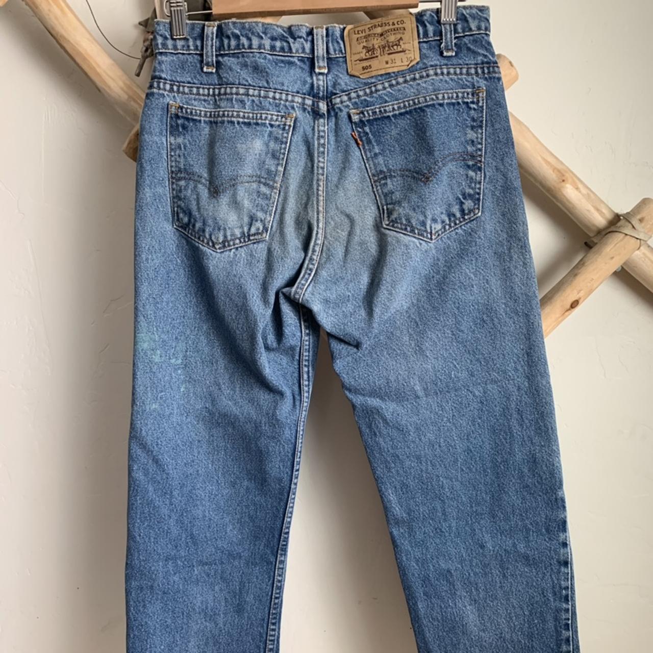 Bad ass orange tab high waisted vintage 1970s Levi... - Depop