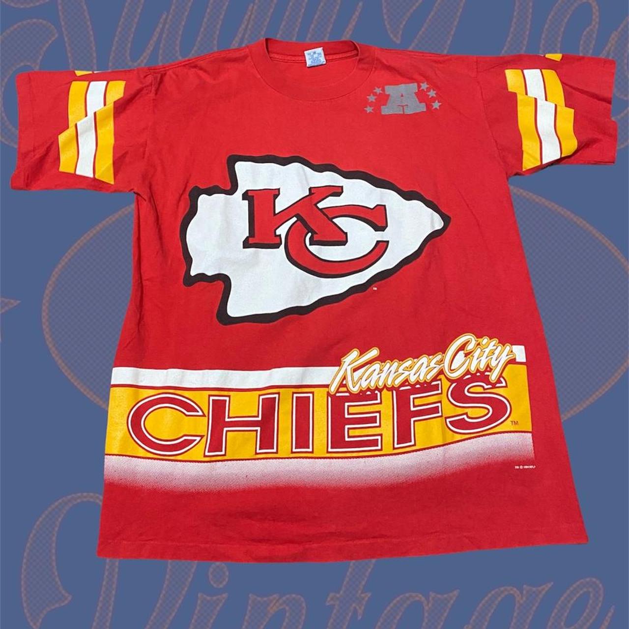 Vintage 90’s Kansas City Chiefs All Over Print... - Depop