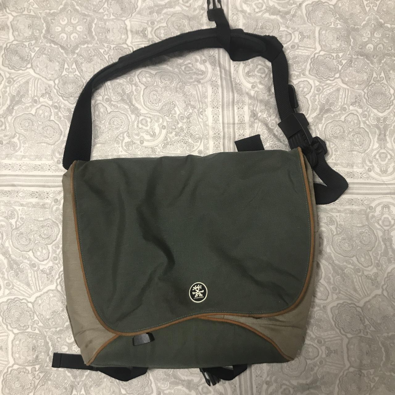 SOLD —crumpler messenger bag green and... - Depop
