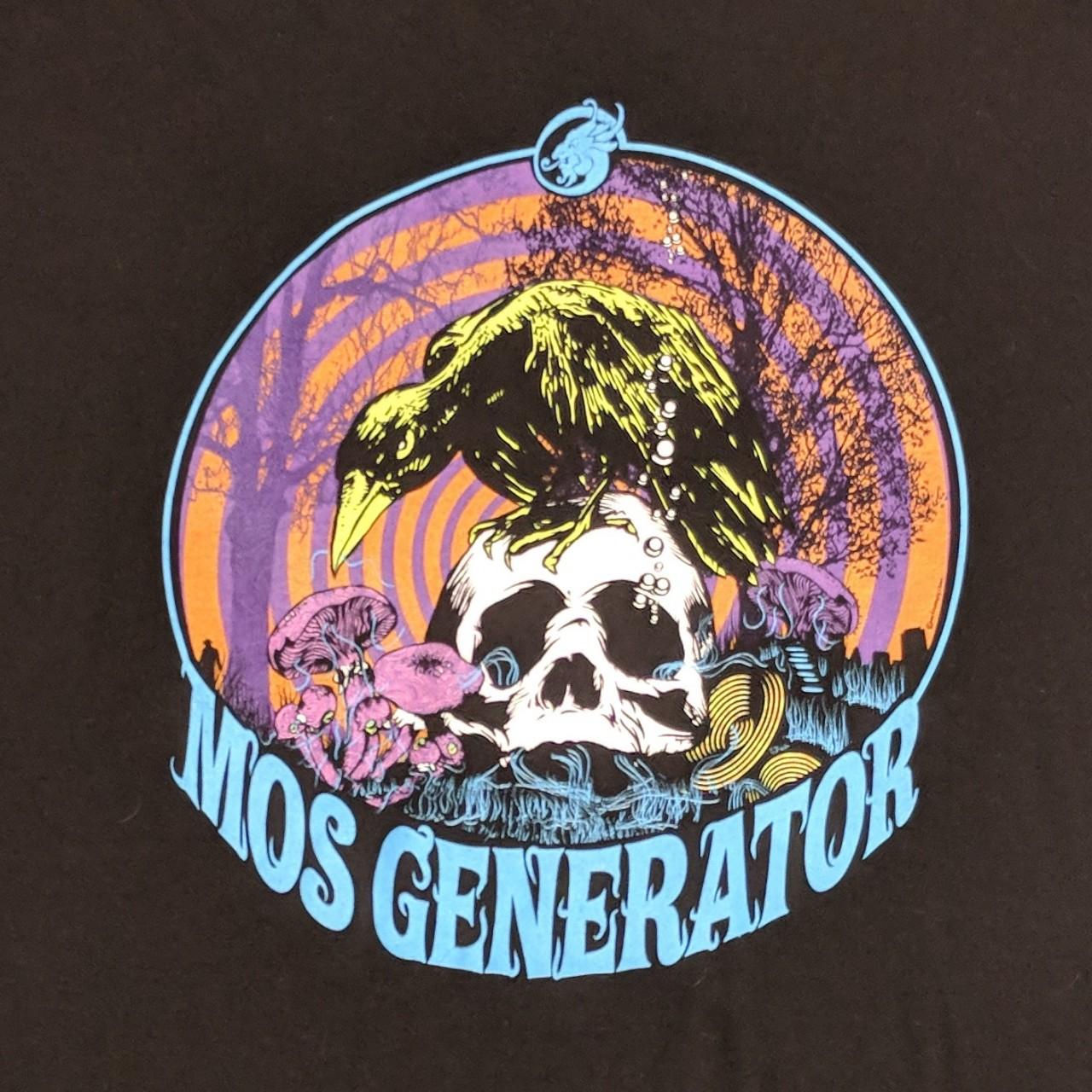 Mos Generator skull and bird one sided shirt Never... - Depop