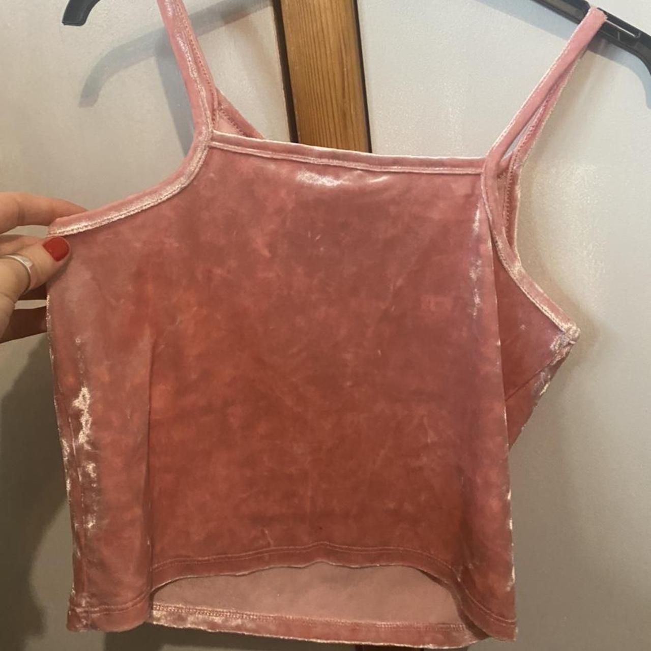 💕Matalan Pink Velvet Cropped Cami Top 💕Such a cute... - Depop