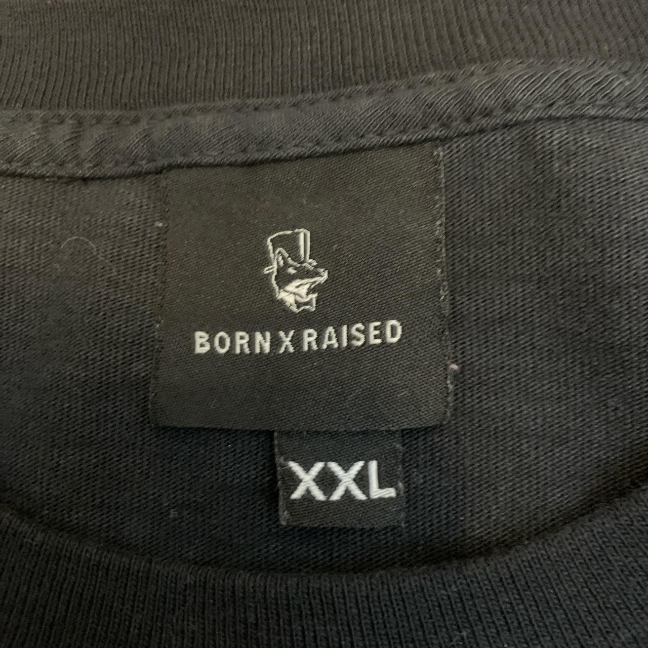 Born x Raised Men's Black and Green T-shirt | Depop