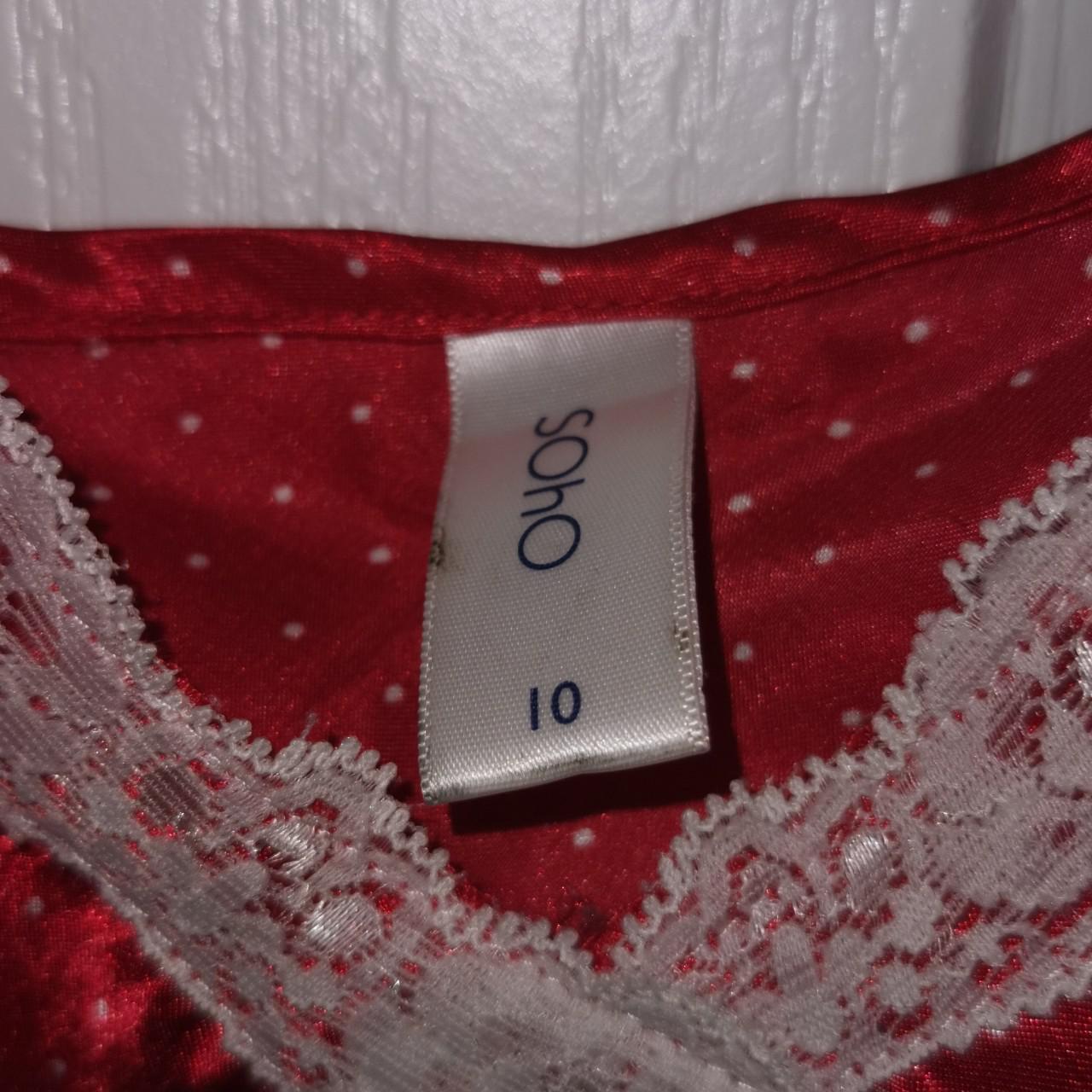 red silk cami tank top brand is soho size 10 super... - Depop