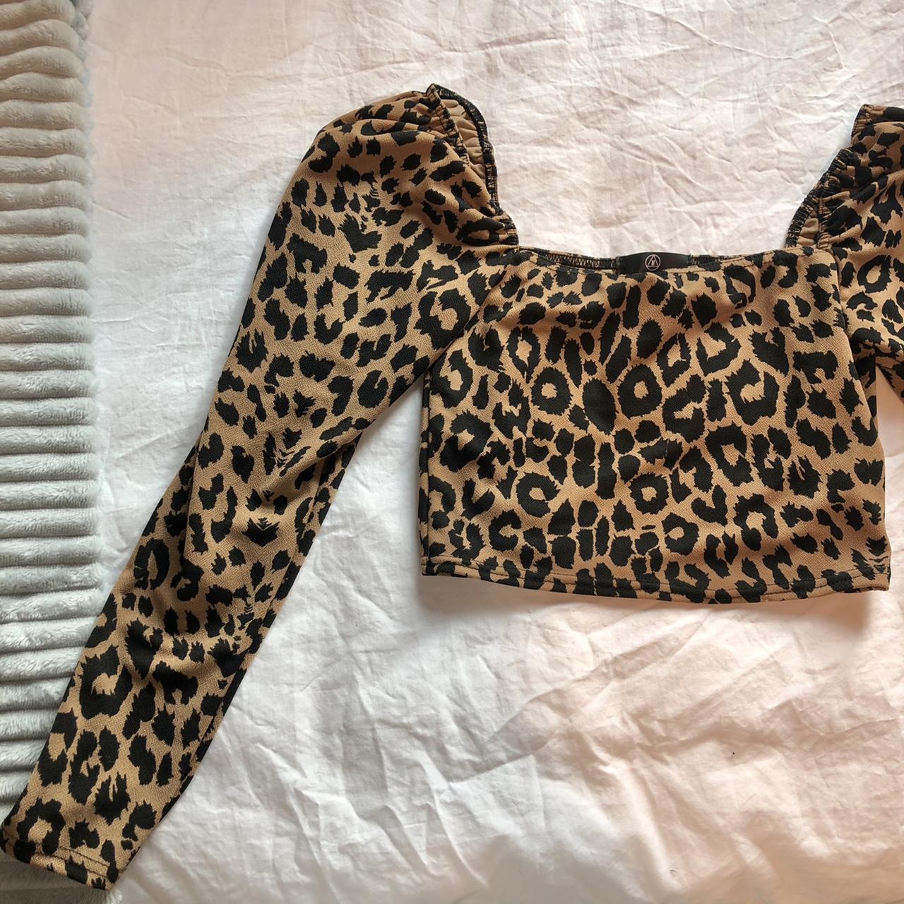 Missguided square neck leopard print top 🐆 Best fit... - Depop