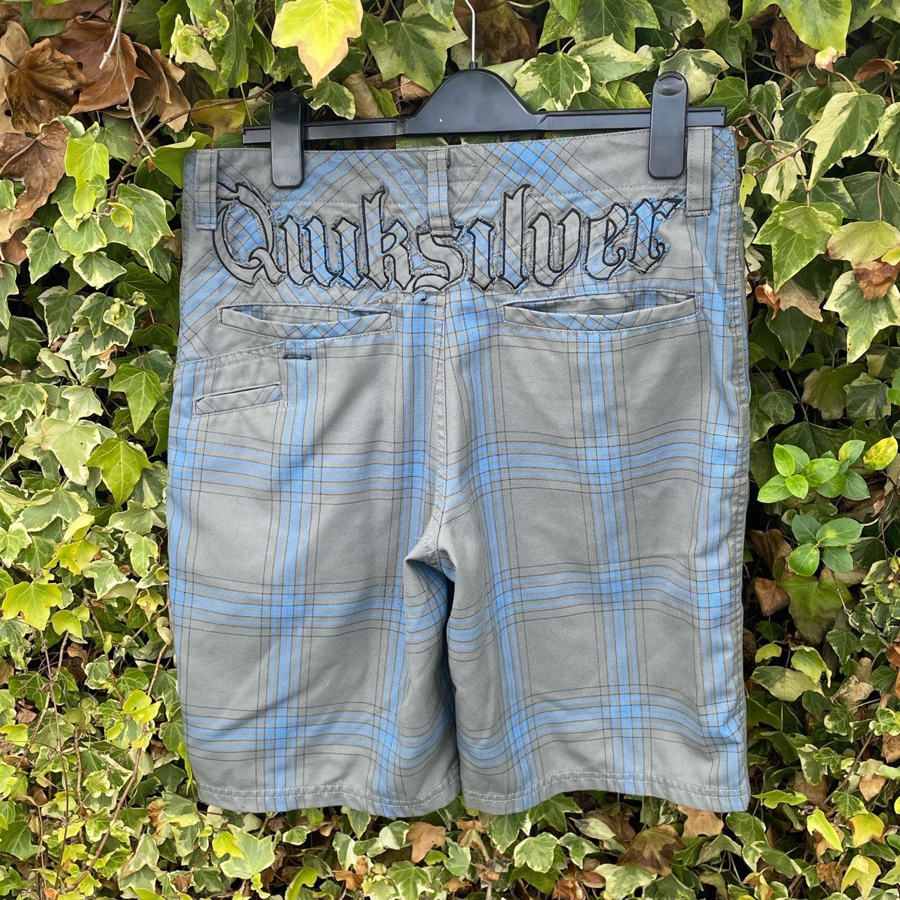 Quiksilver Men's Blue and Navy Shorts | Depop