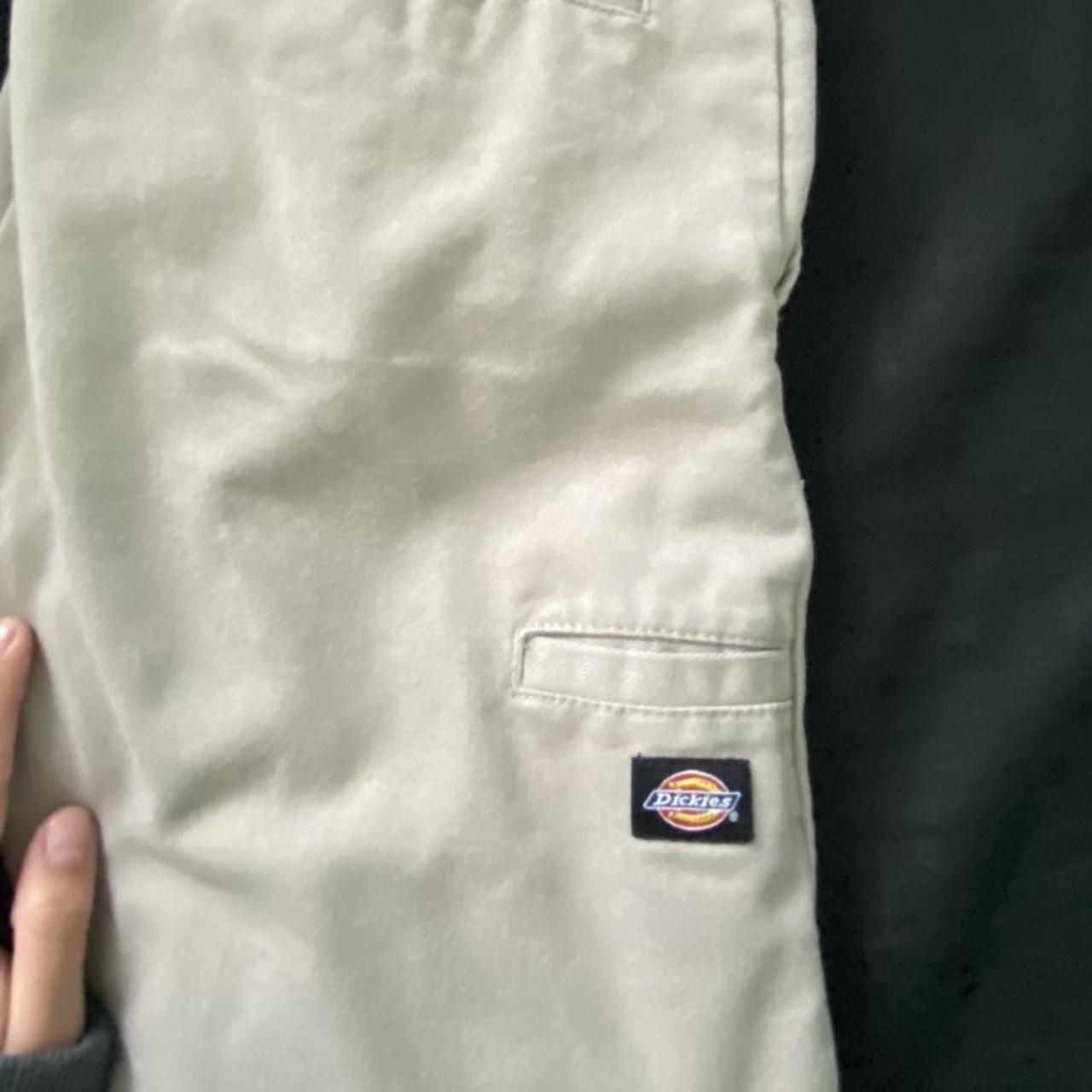 beige colored dickies pants measured length at 38 in... - Depop