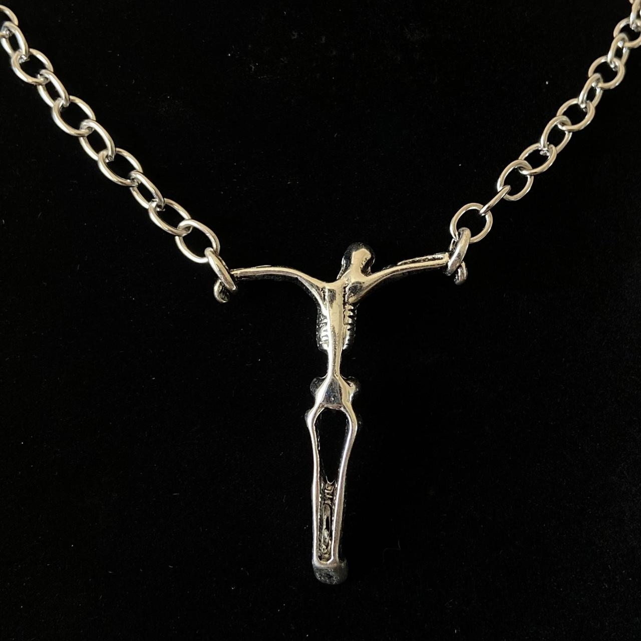 CRUCIFIED HANGING SKELETON CHAIN... - Depop