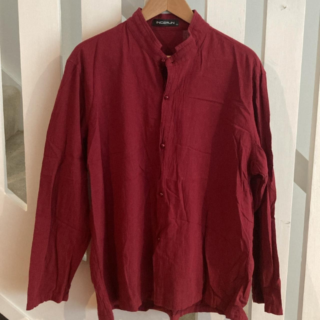 MENS' INCERUN CLASSIC VINTAGE 100% COTTON RED... - Depop