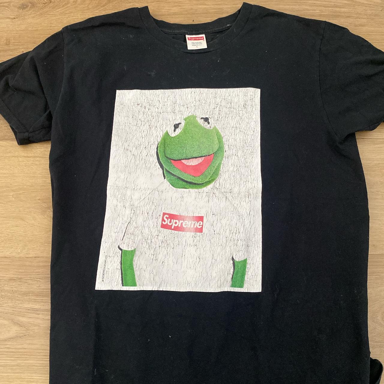 pretty worn kermit supreme tee shirt - Depop