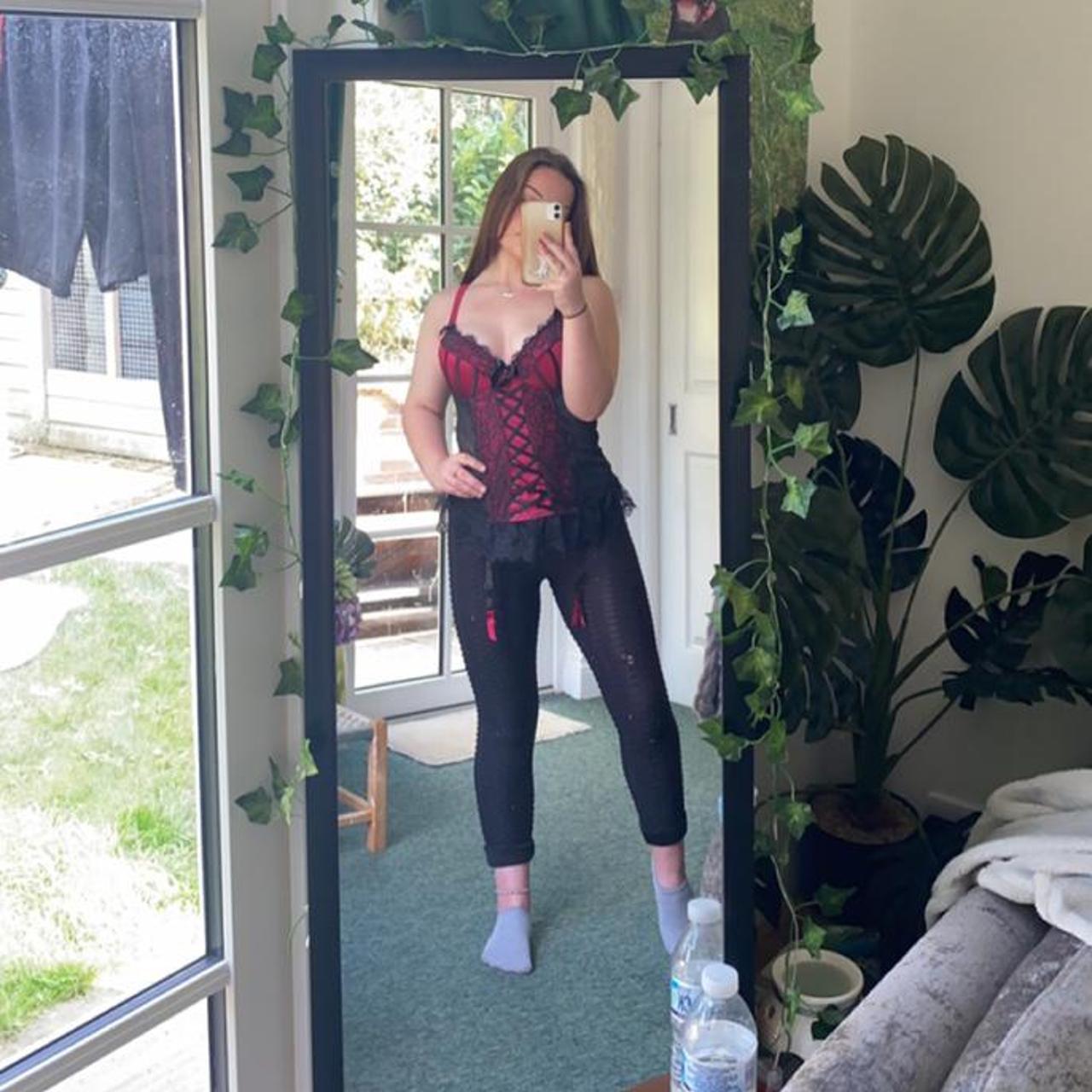 LOVE HONEY boudoir belle cherry push-up basque Bust... - Depop