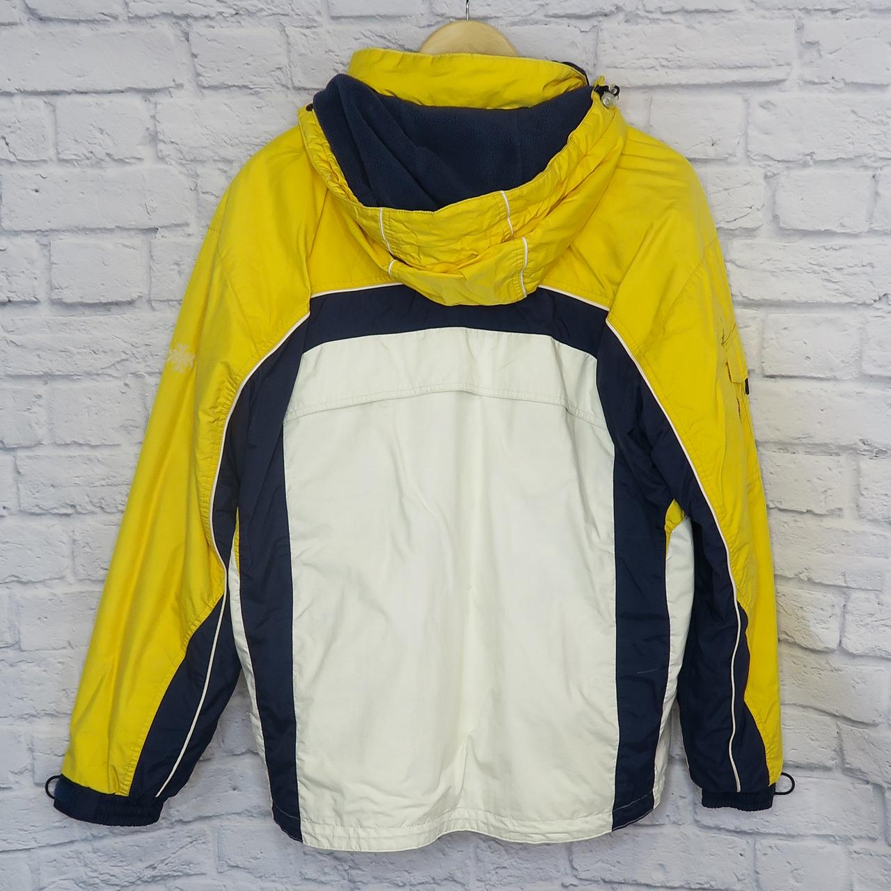 Project Powder Yellow and White Ski Jacket Project... - Depop