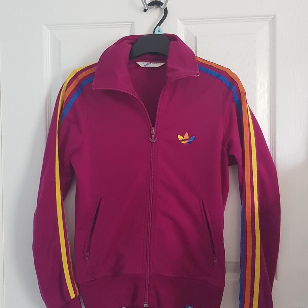 vintage y2k Adidas track jacket in a rare colourway... - Depop