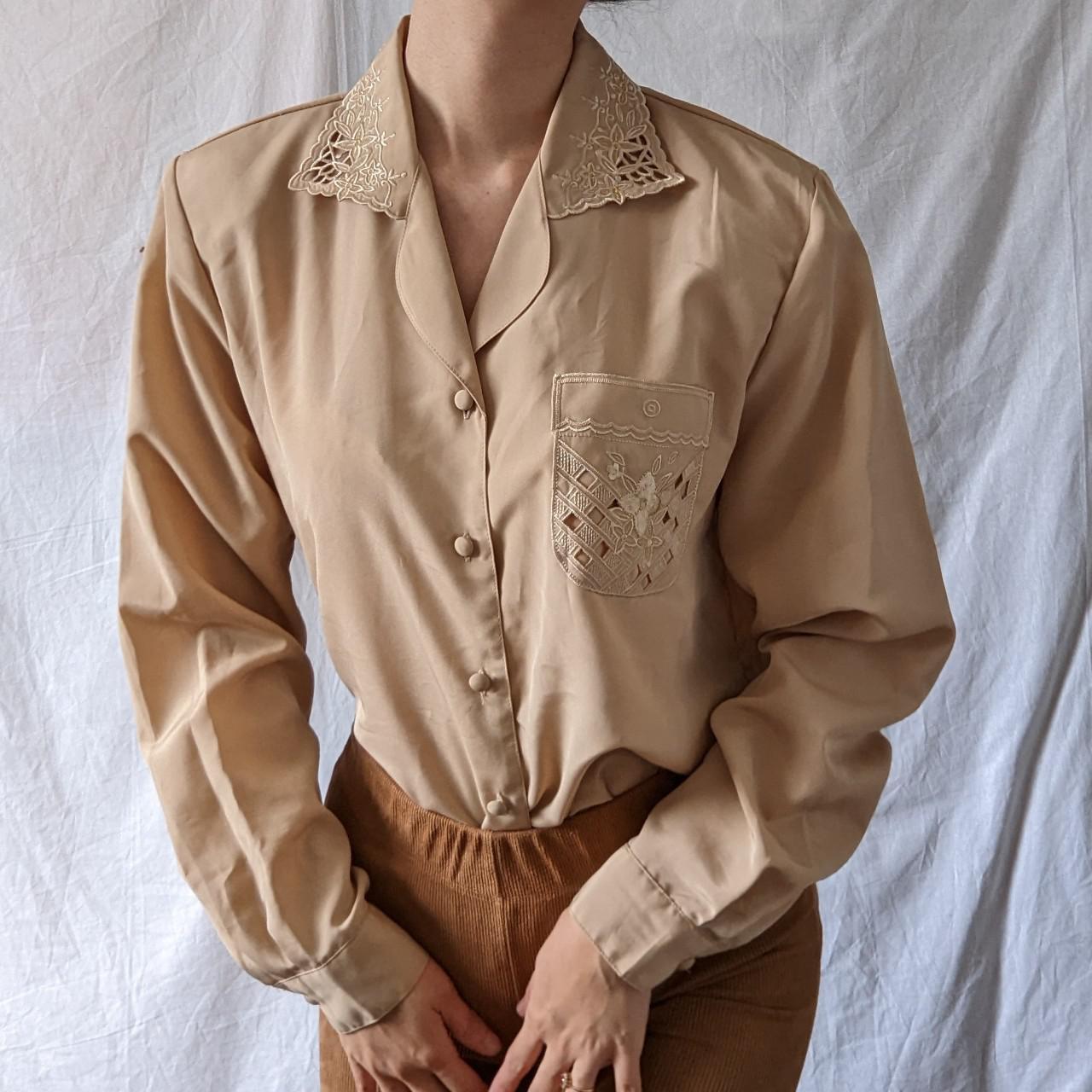 Women's Tan Blouse | Depop