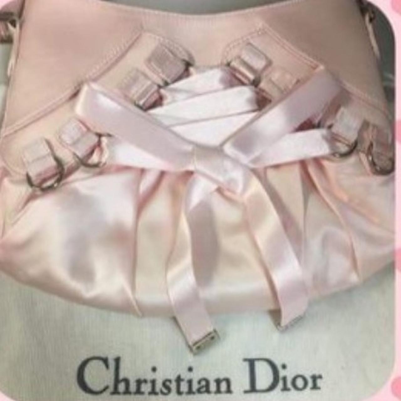 Christian Dior Pink Satin Bag Limited Edition.... - Depop