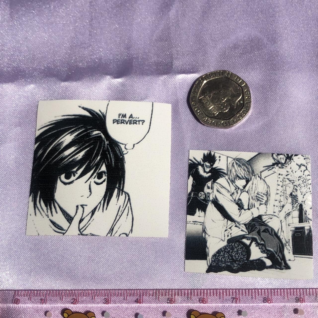 2 deathnote stickers ♡ can buy individually for... - Depop