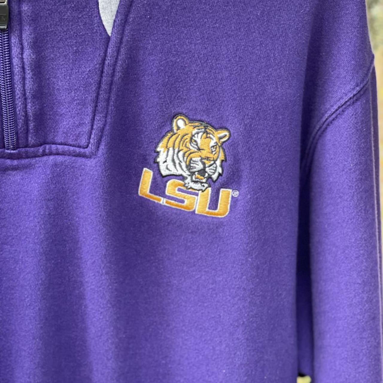 LSU Tiger Vintage Zip Team Issue sweater Color is... - Depop