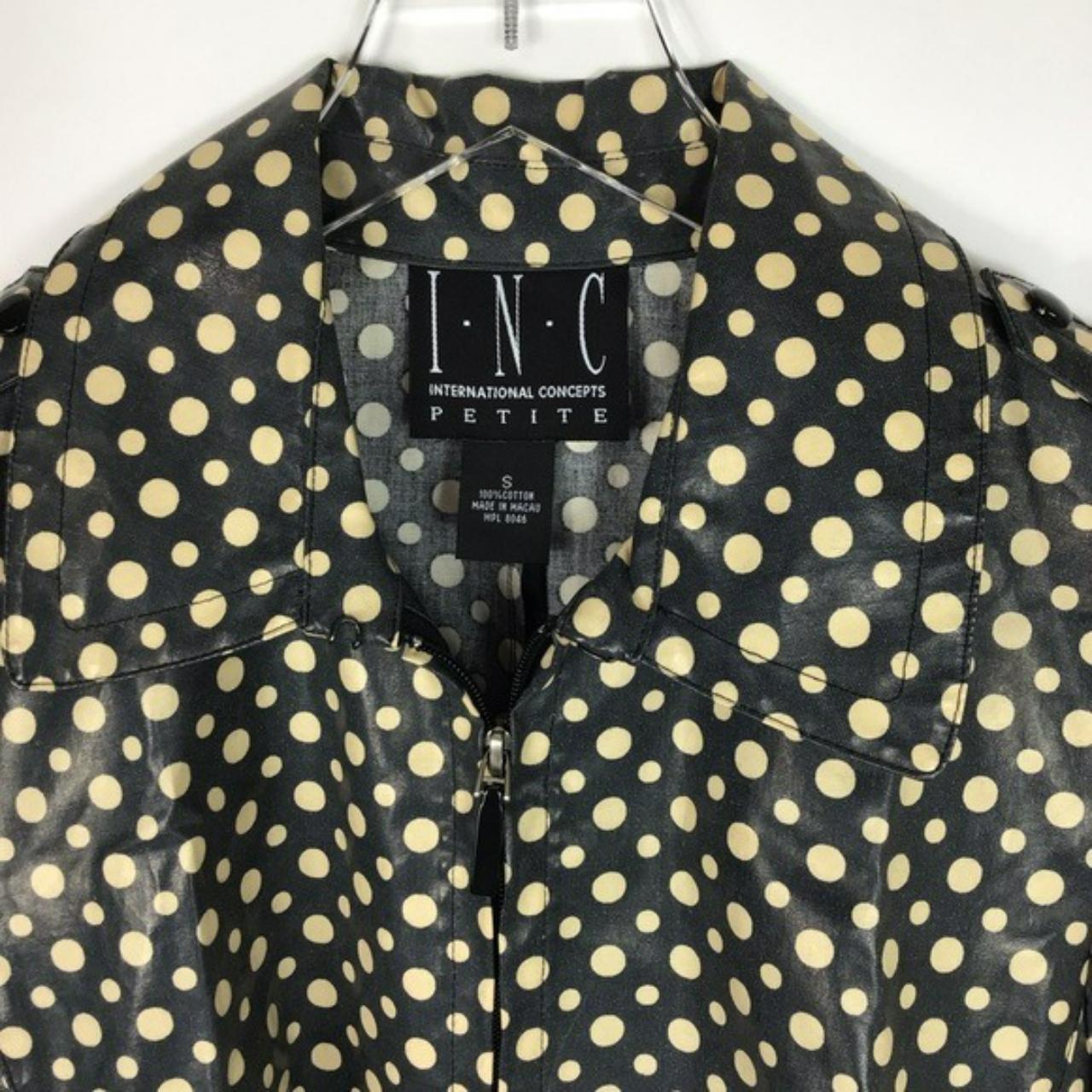 Polka Dot rain jacket coat Small Petite Twee... - Depop