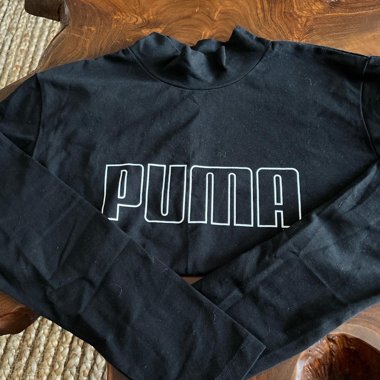 Black Puma Long Sleeve Mock Neck Never Worn Women’s... - Depop