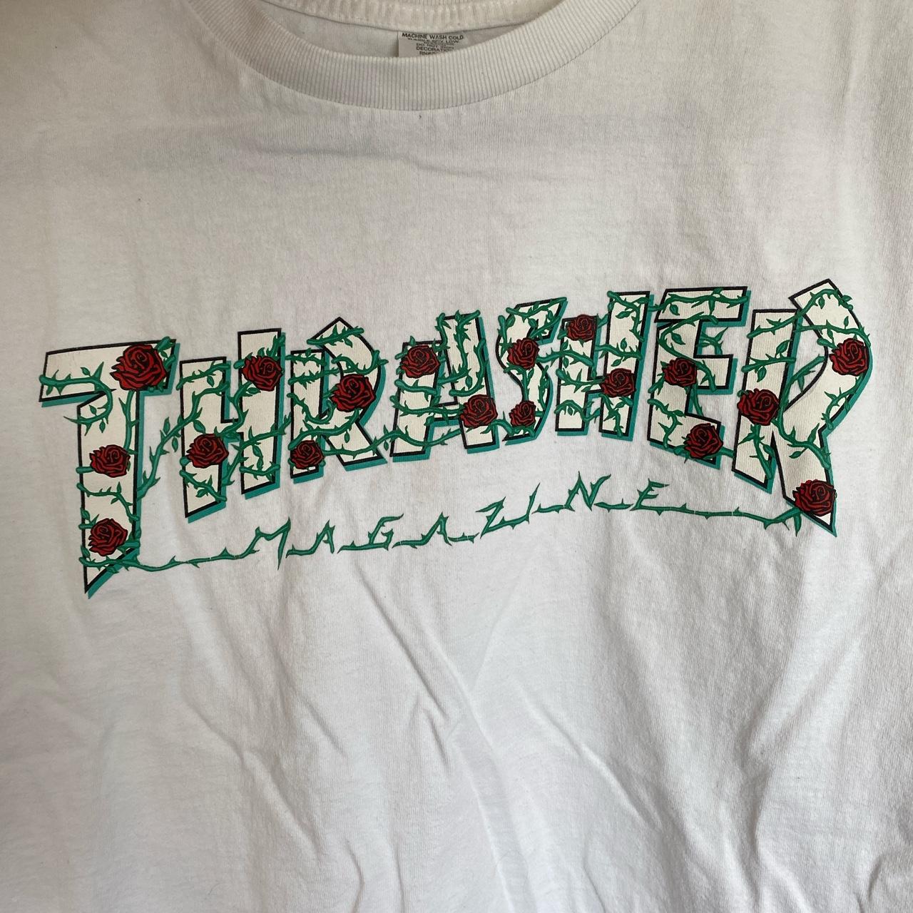 Thrasher, Vines n’ roses t-shirt, size Medium ... - Depop