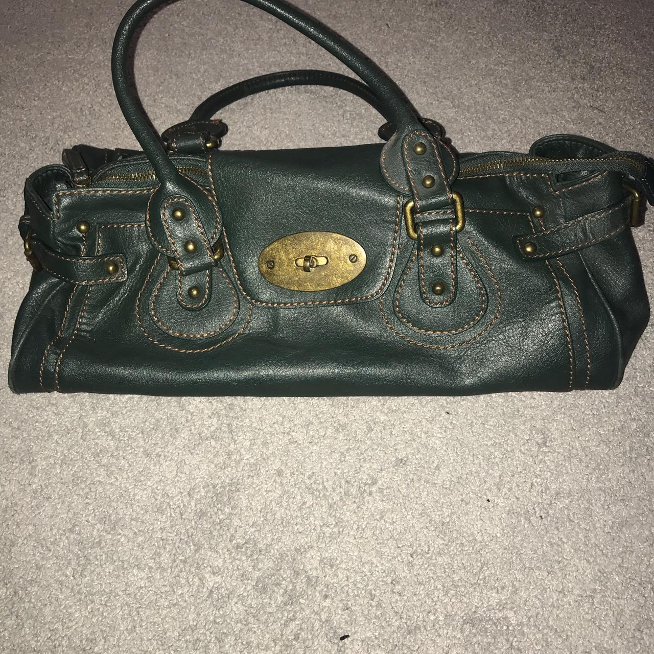 Oasis green leather buckle bag #oasis #bag Great... - Depop