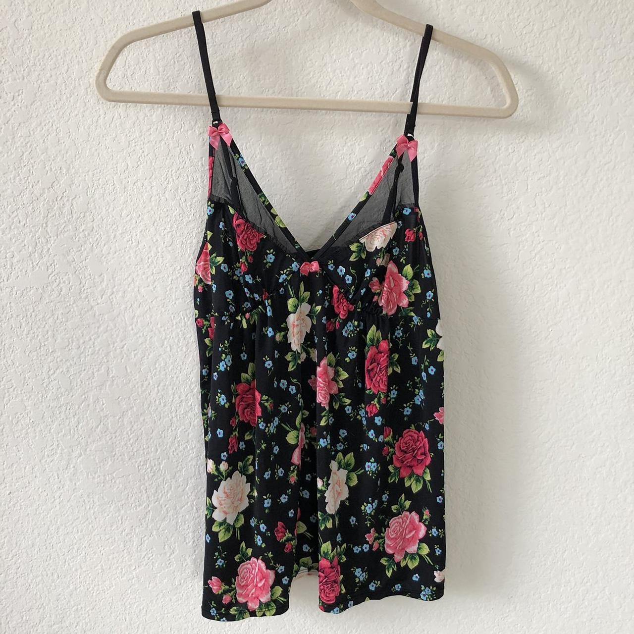 Super cute Betsy Johnson Intimates floral cami top... - Depop